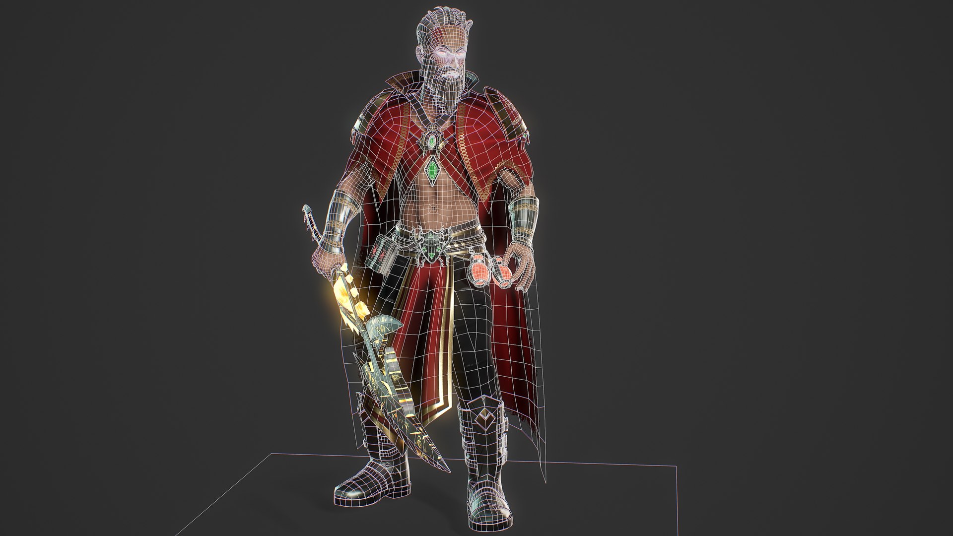 3D Stylized Male Wizard Red Model - TurboSquid 2055880
