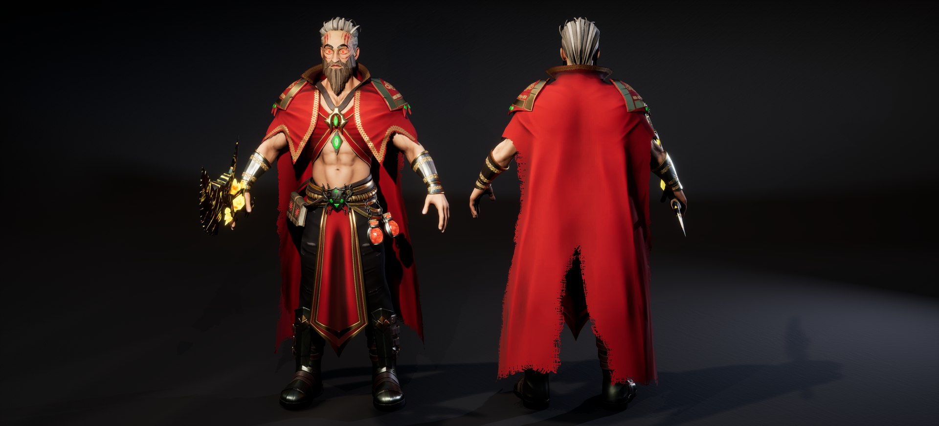 3D Stylized Male Wizard Red Model - TurboSquid 2055880