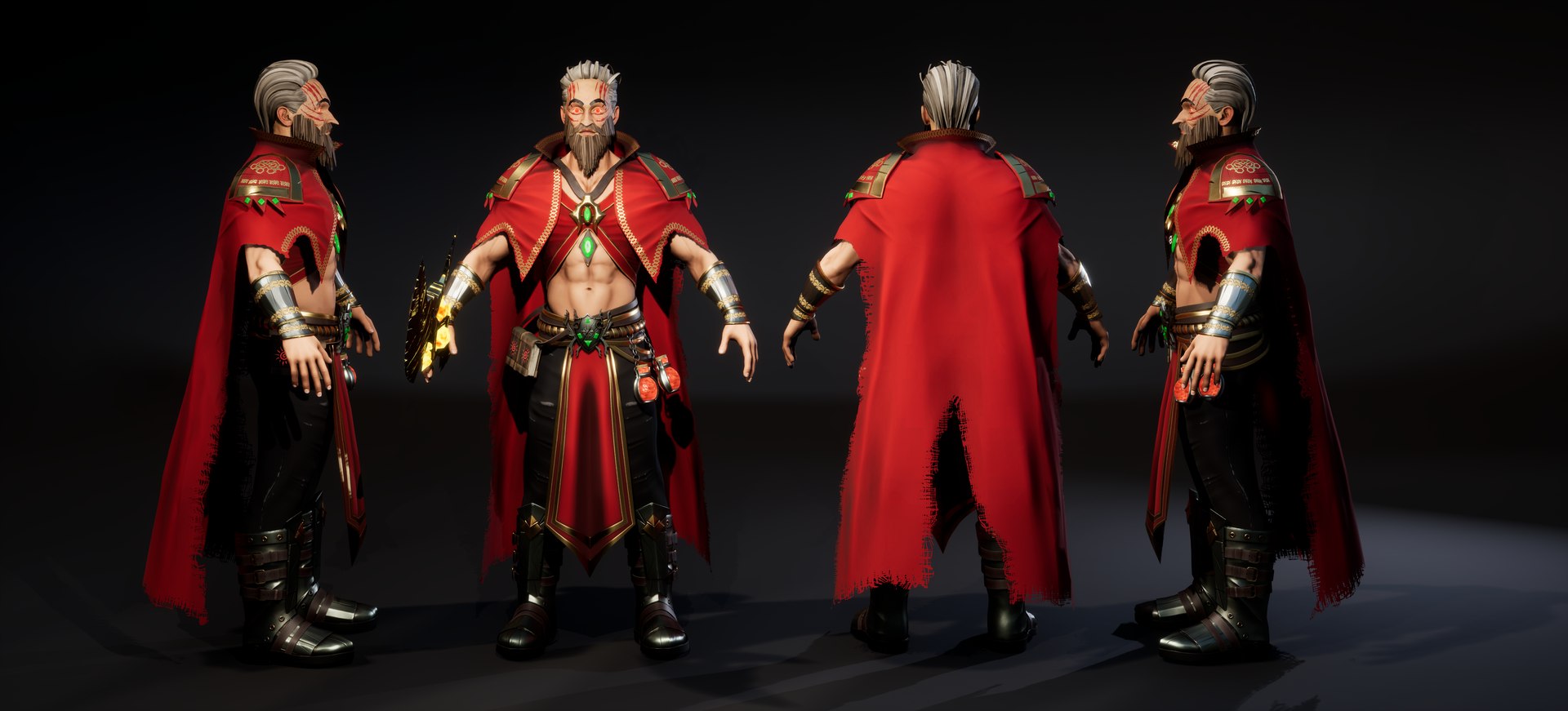 3D Stylized Male Wizard Red Model - TurboSquid 2055880