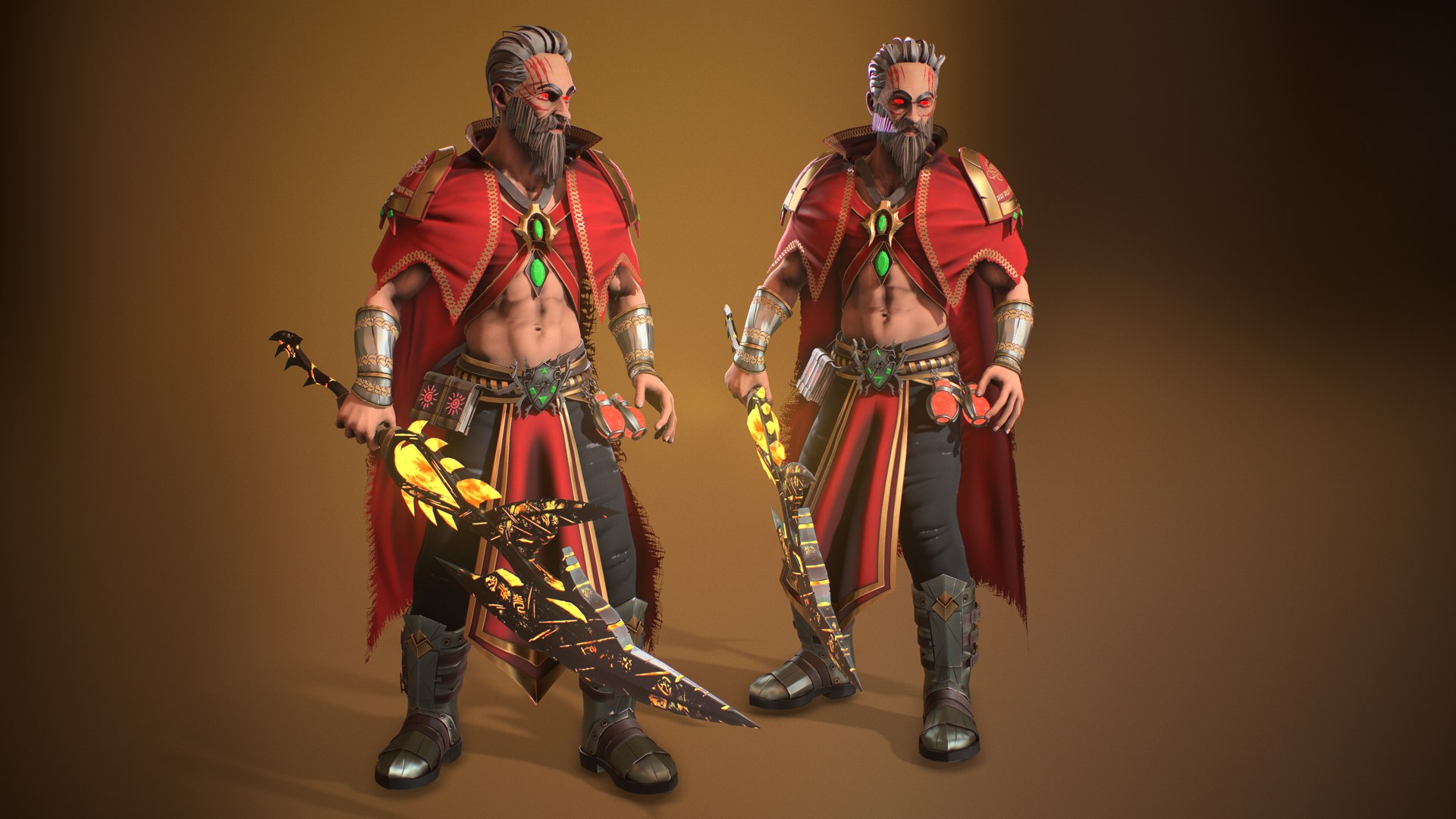 3D Stylized Male Wizard Red Model - TurboSquid 2055880