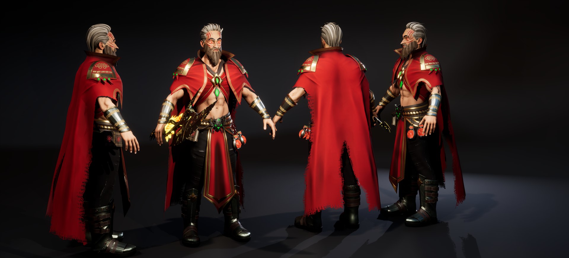 3D Stylized Male Wizard Red Model - TurboSquid 2055880