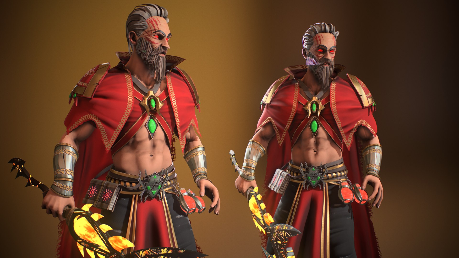 3D Stylized Male Wizard Red Model - TurboSquid 2055880
