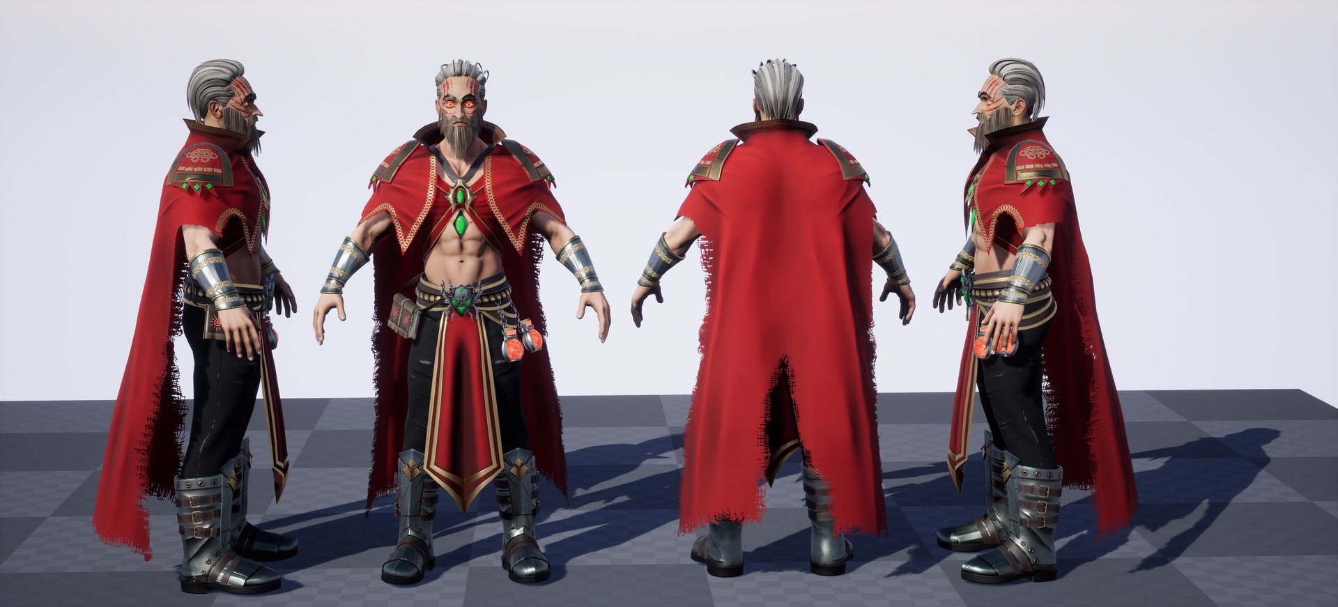 3D Stylized Male Wizard Red Model - TurboSquid 2055880