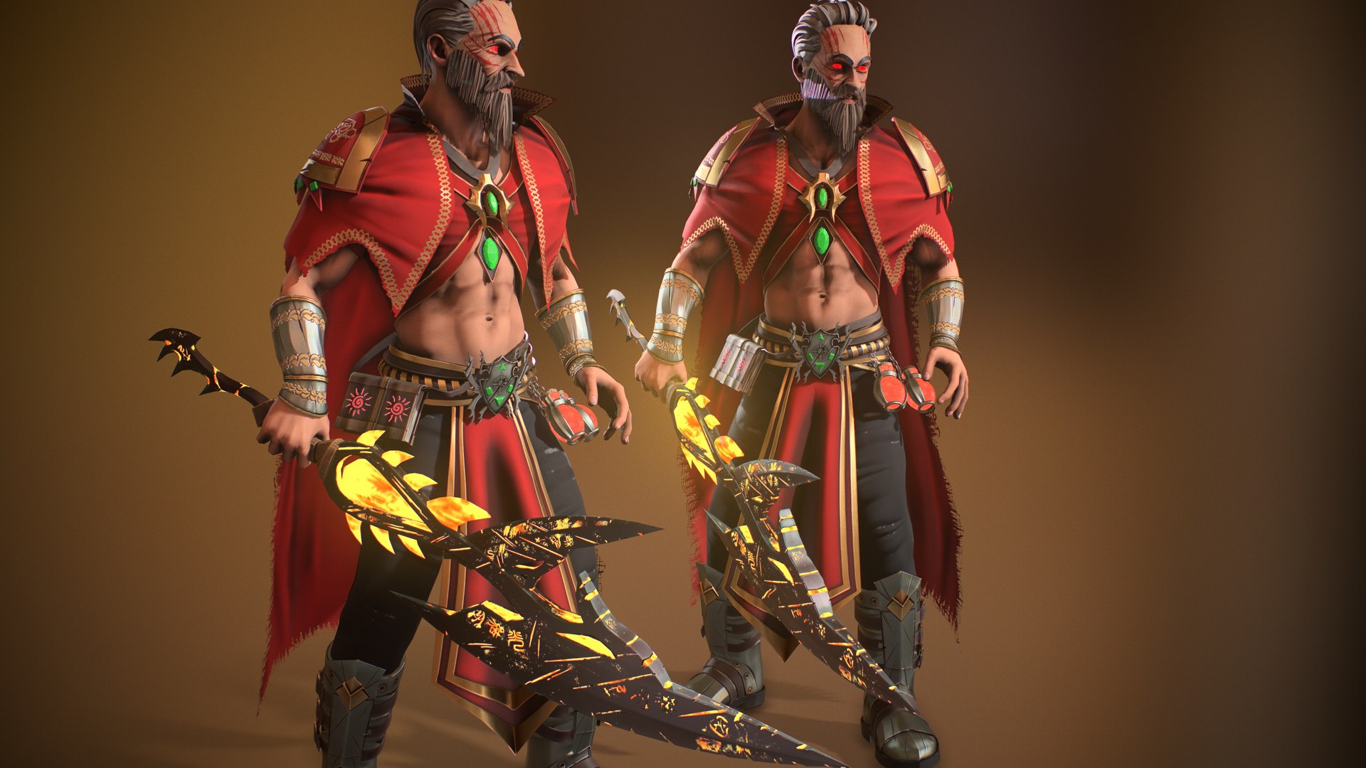 3D Stylized Male Wizard Red Model - TurboSquid 2055880