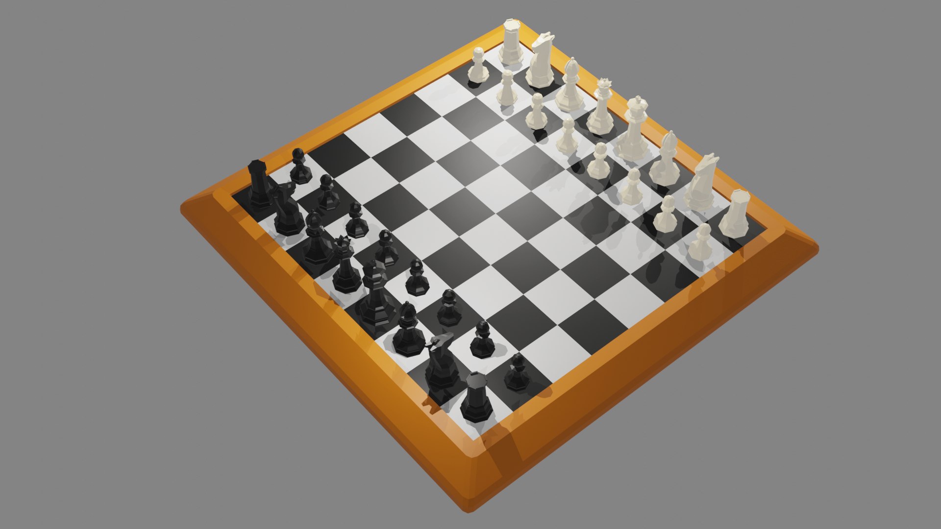 Chess Board Pieces 3D Model - TurboSquid 1629736