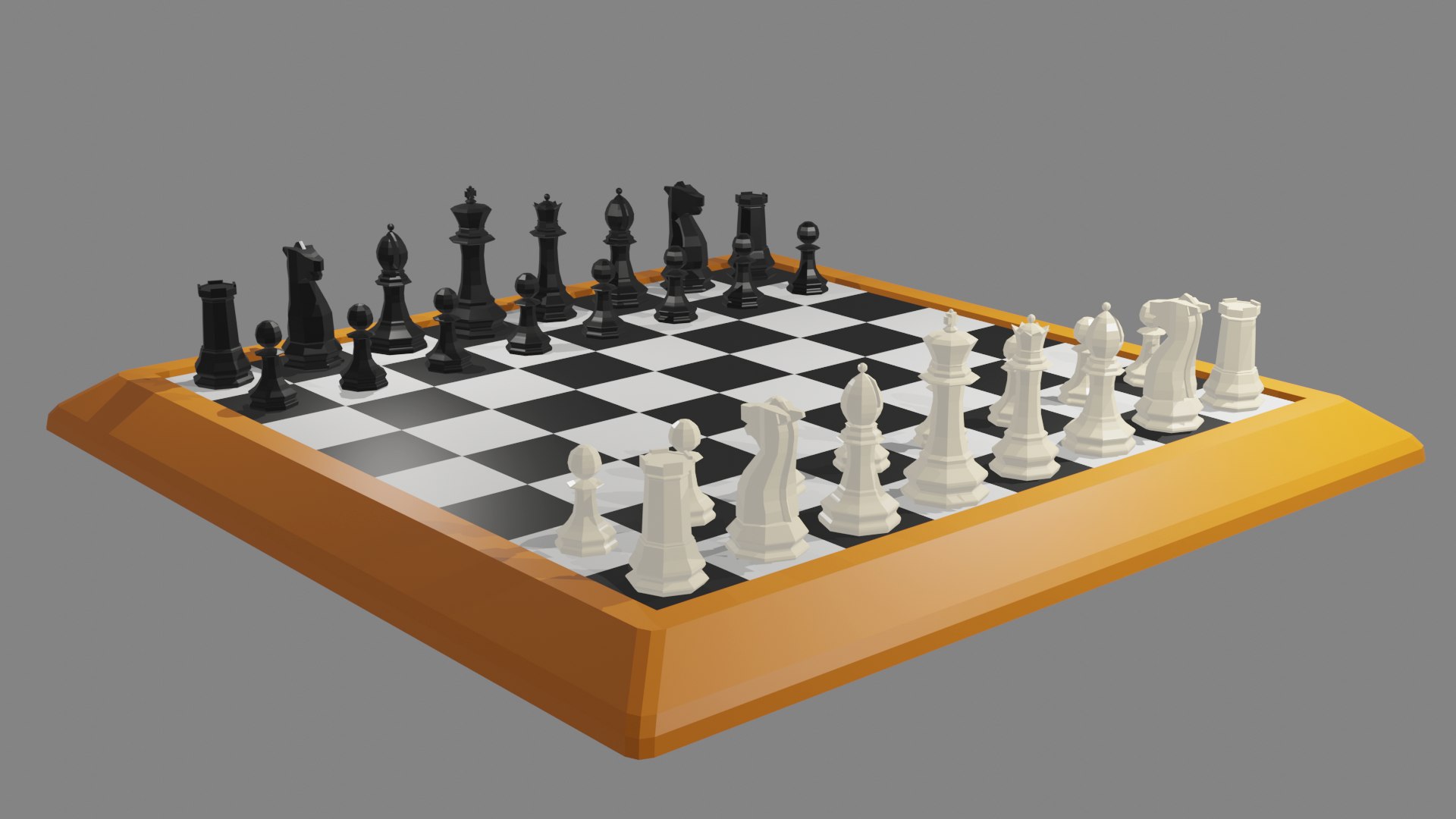 Chess Board Pieces 3D Model - TurboSquid 1629736