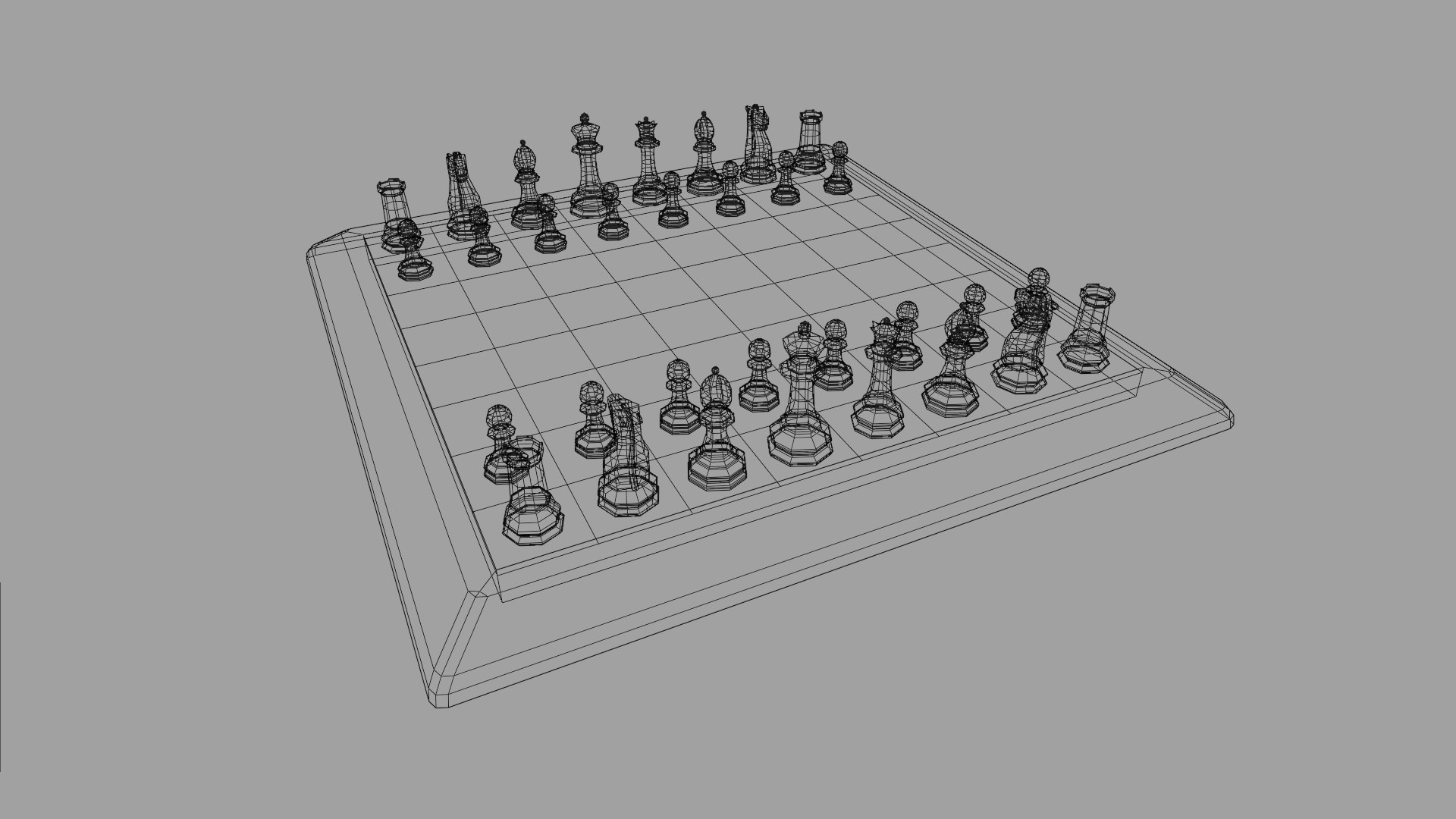 Chess Board Pieces 3D Model - TurboSquid 1629736
