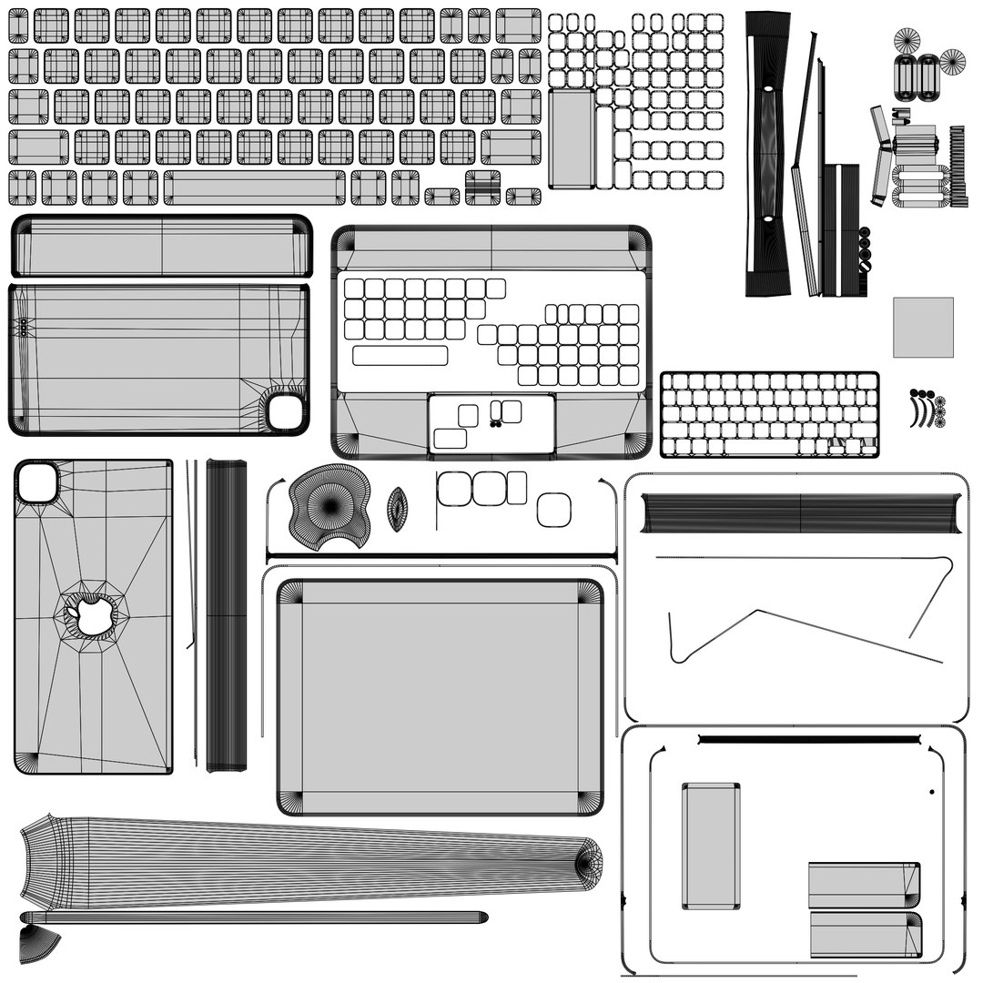 Apple Ipad Magic Keyboard And Pencil Pro 3D Model - TurboSquid 2230755