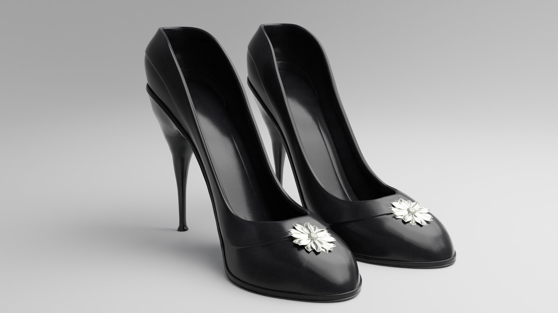 3D Model Black High Heels - TurboSquid 1957103