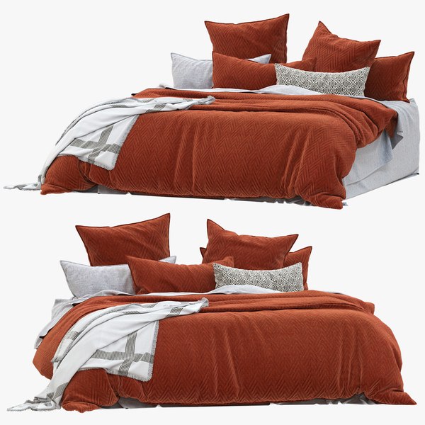 modelo 3d Adairs Colvin Clay Quilted Quilt Cover - TurboSquid 1942245