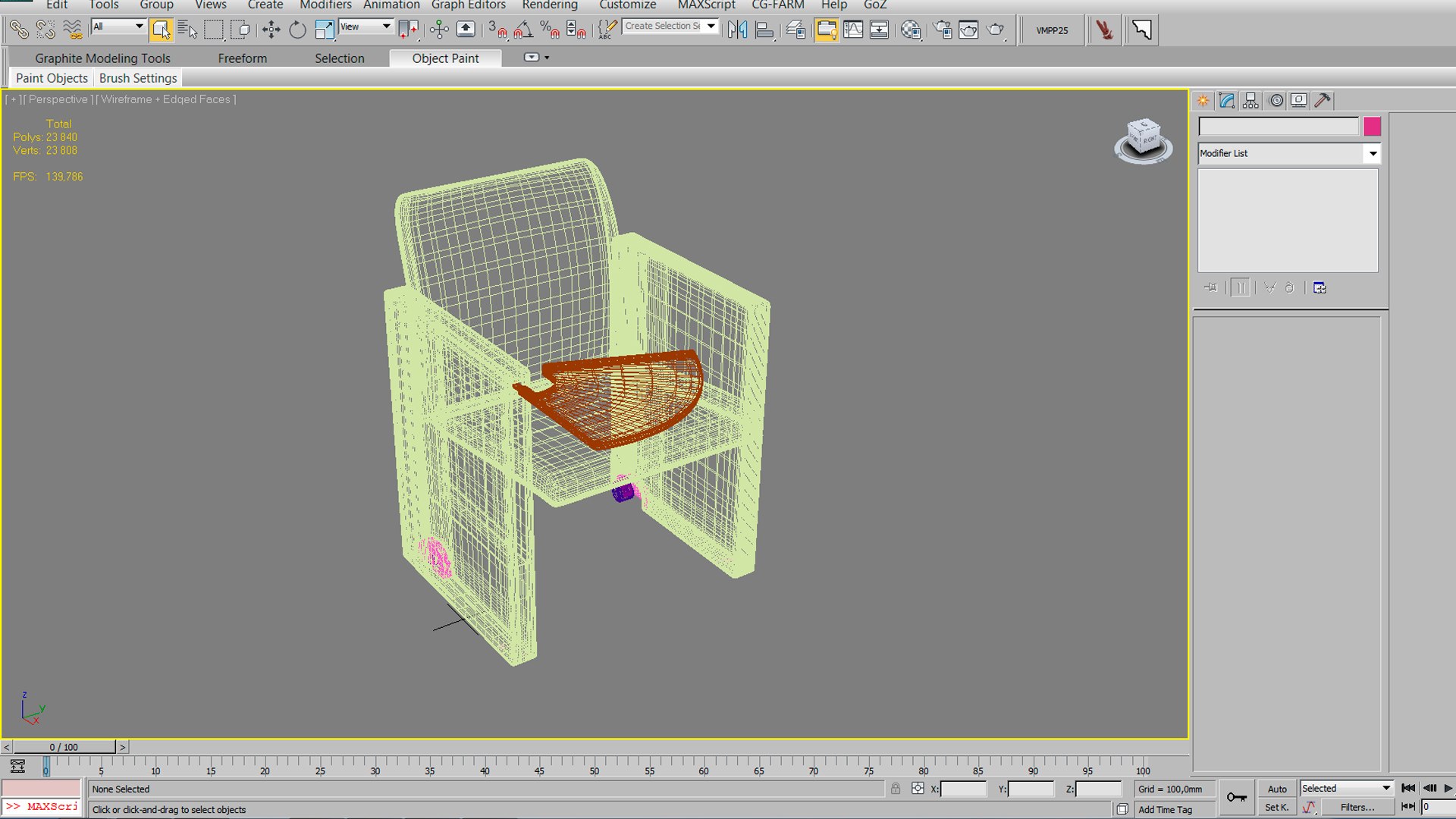 Mobile Chair Table 3d Model