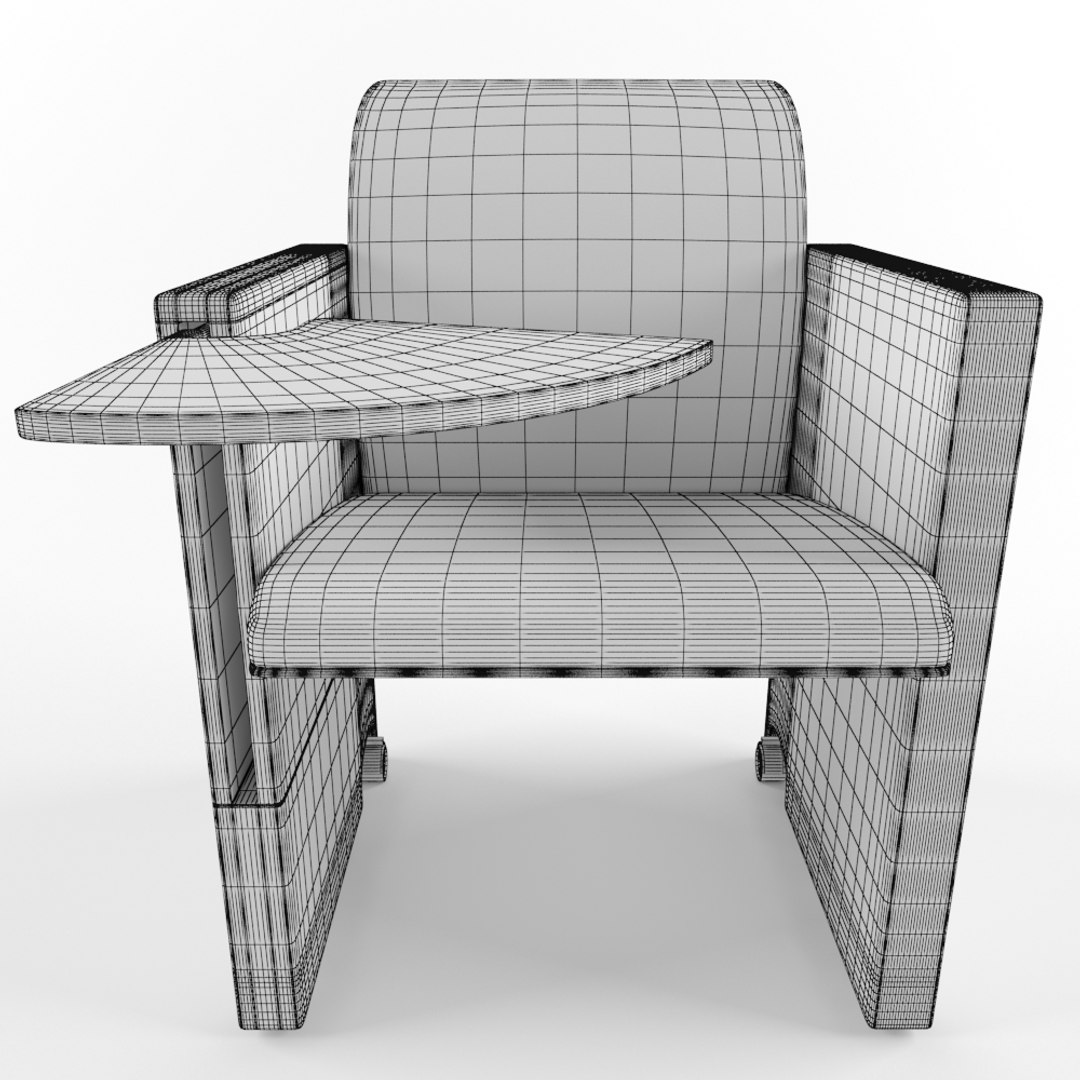 Mobile Chair Table 3d Model