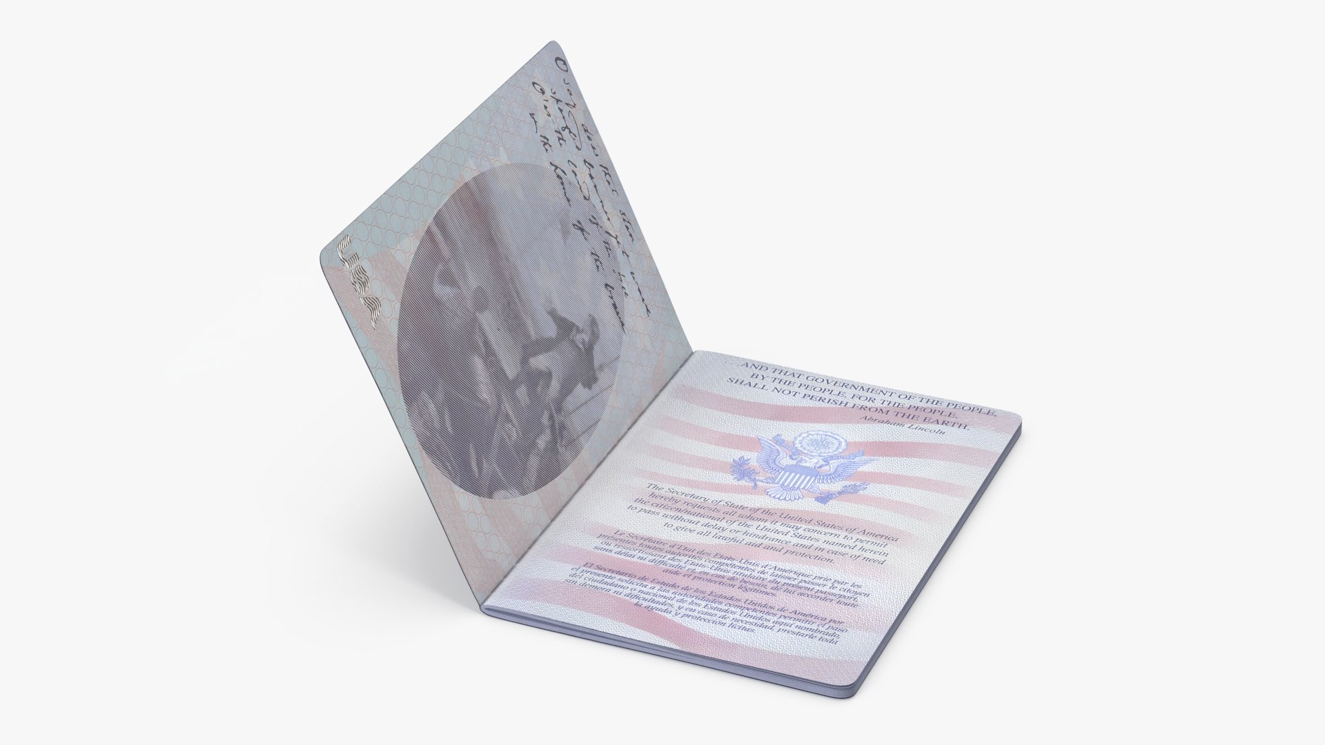 3D United States Passport Open Cover - TurboSquid 2217952