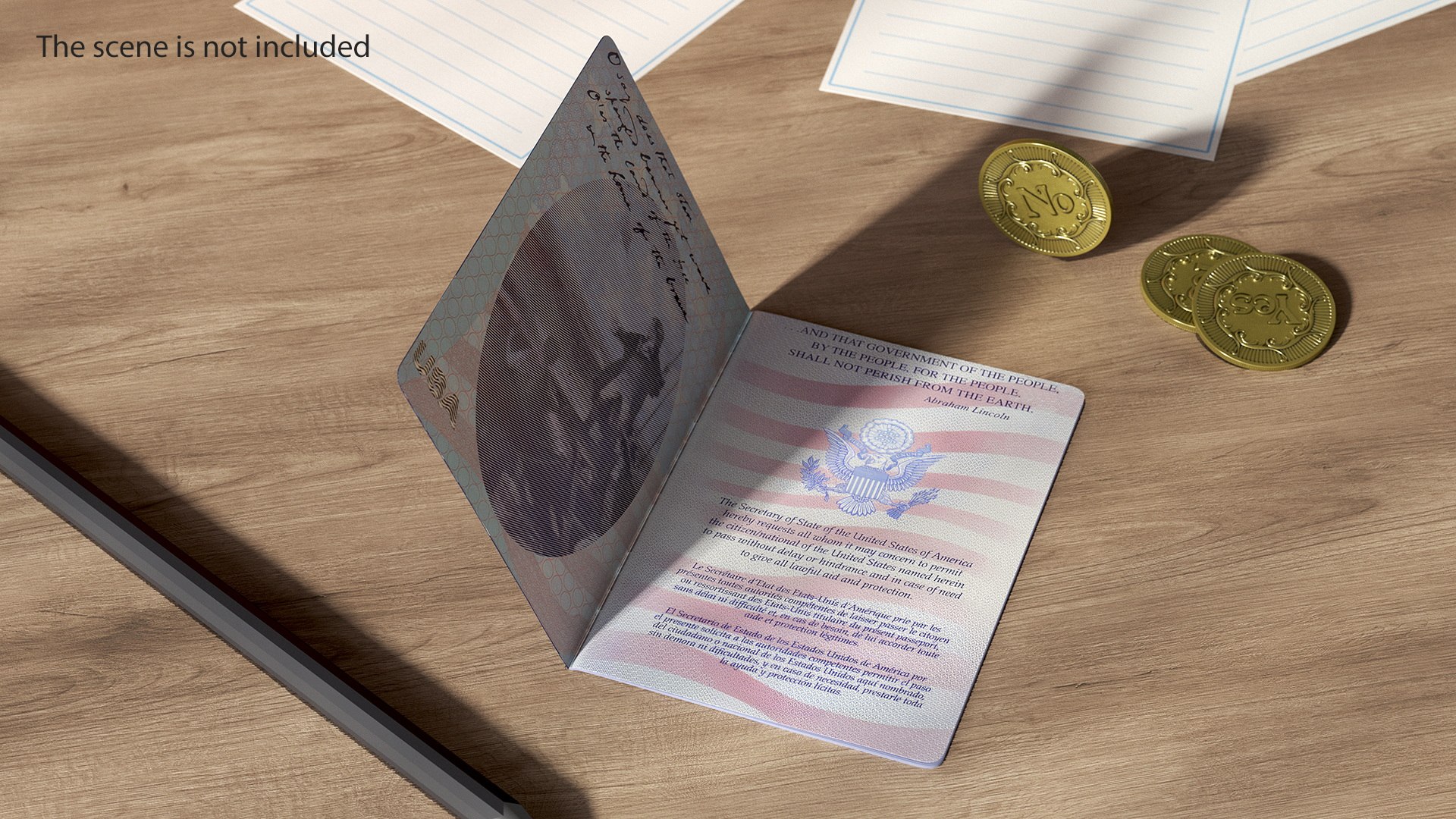 3D United States Passport Open Cover - TurboSquid 2217952