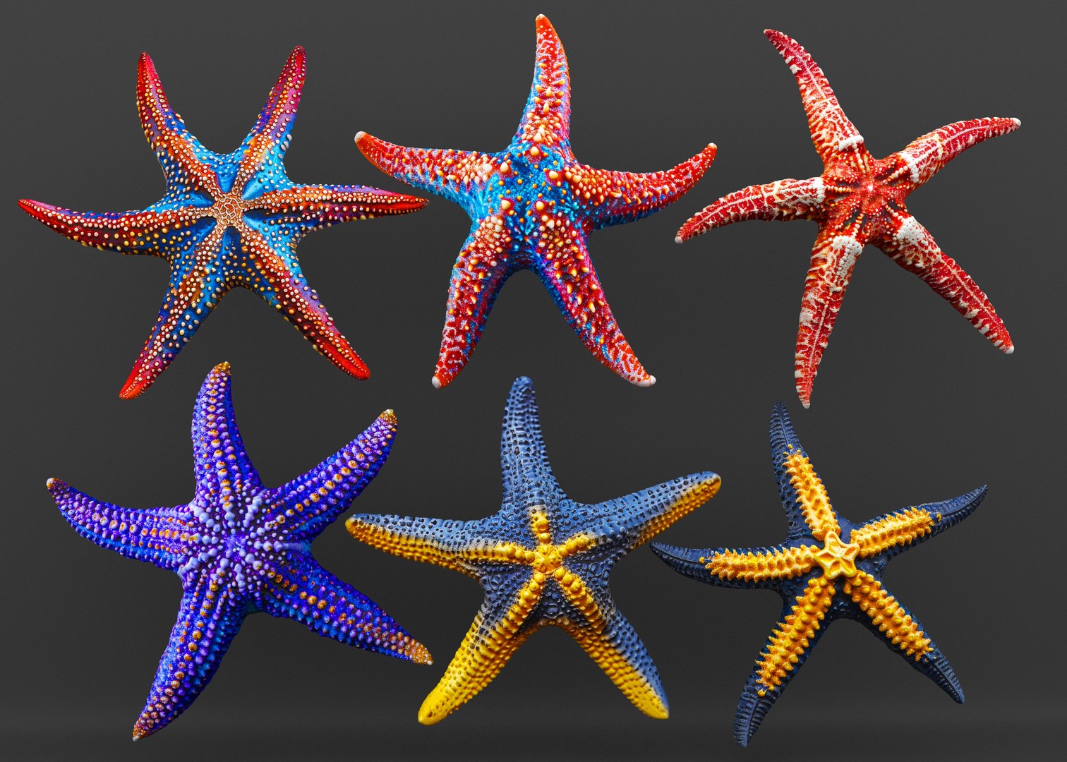 Starfish Pack 3D - TurboSquid 2181365