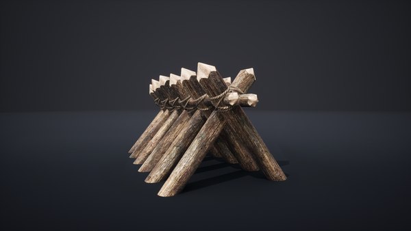 3D PALISADE BARRIER BARRICADE WALL MEDIEVAL VILLAGE FORT COLLECTION ...