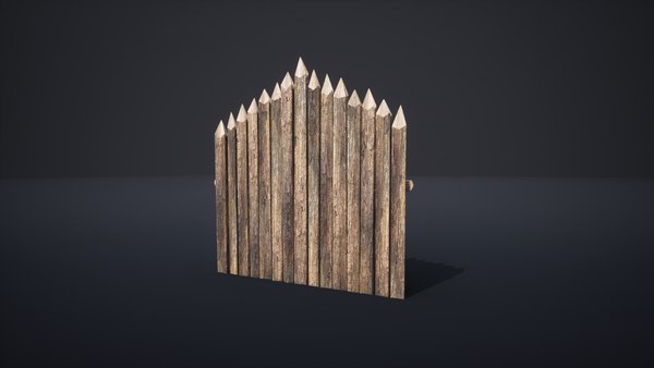 3D PALISADE BARRIER BARRICADE WALL MEDIEVAL VILLAGE FORT COLLECTION ...
