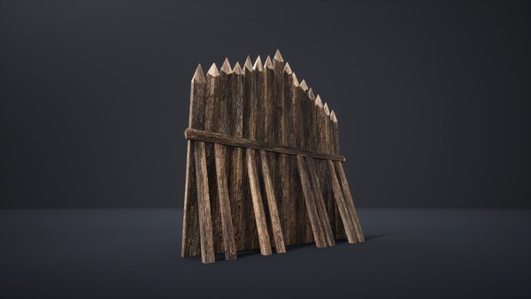 3D PALISADE BARRIER BARRICADE WALL MEDIEVAL VILLAGE FORT COLLECTION ...