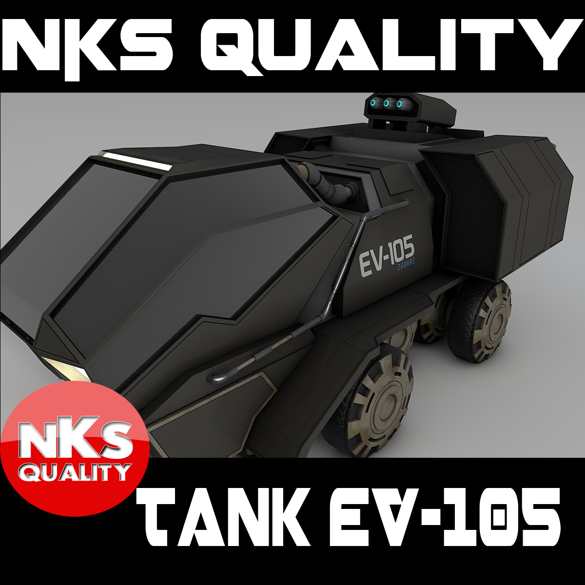 3d model futuristic tank ev-105