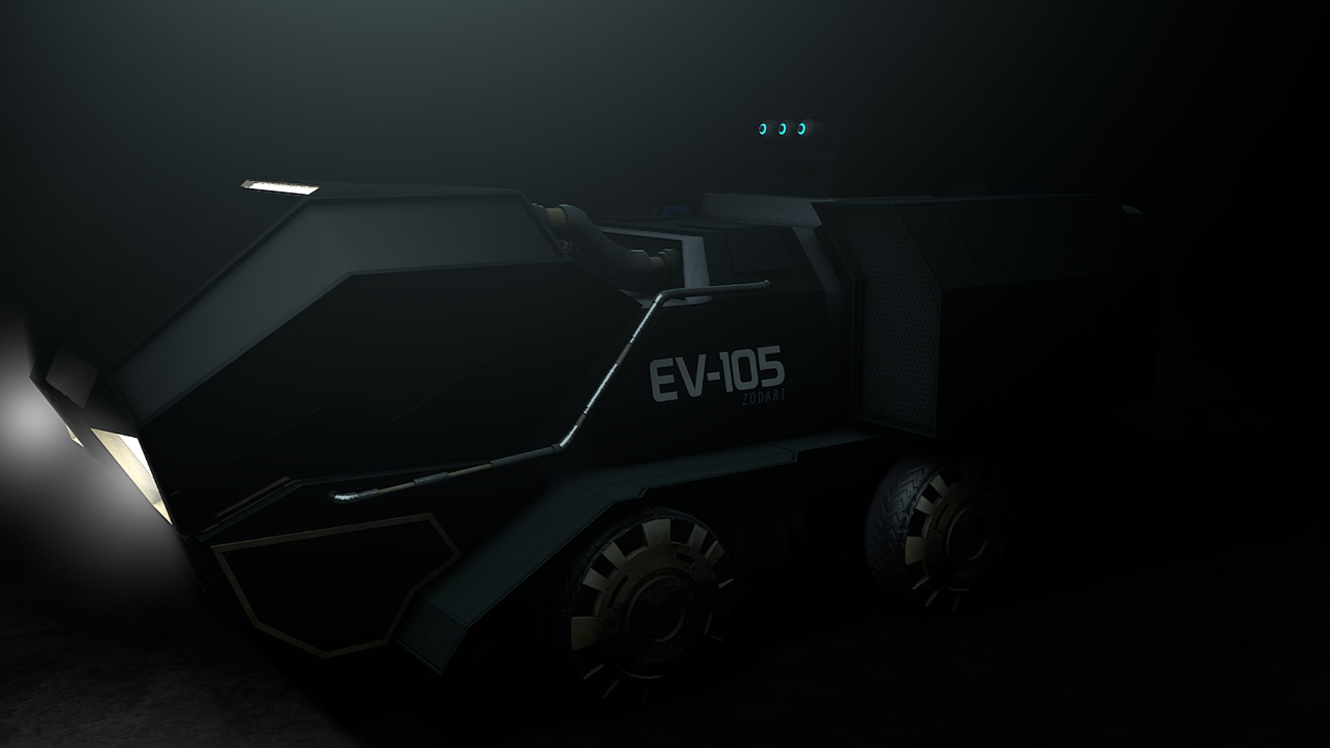 3d Model Futuristic Tank Ev-105
