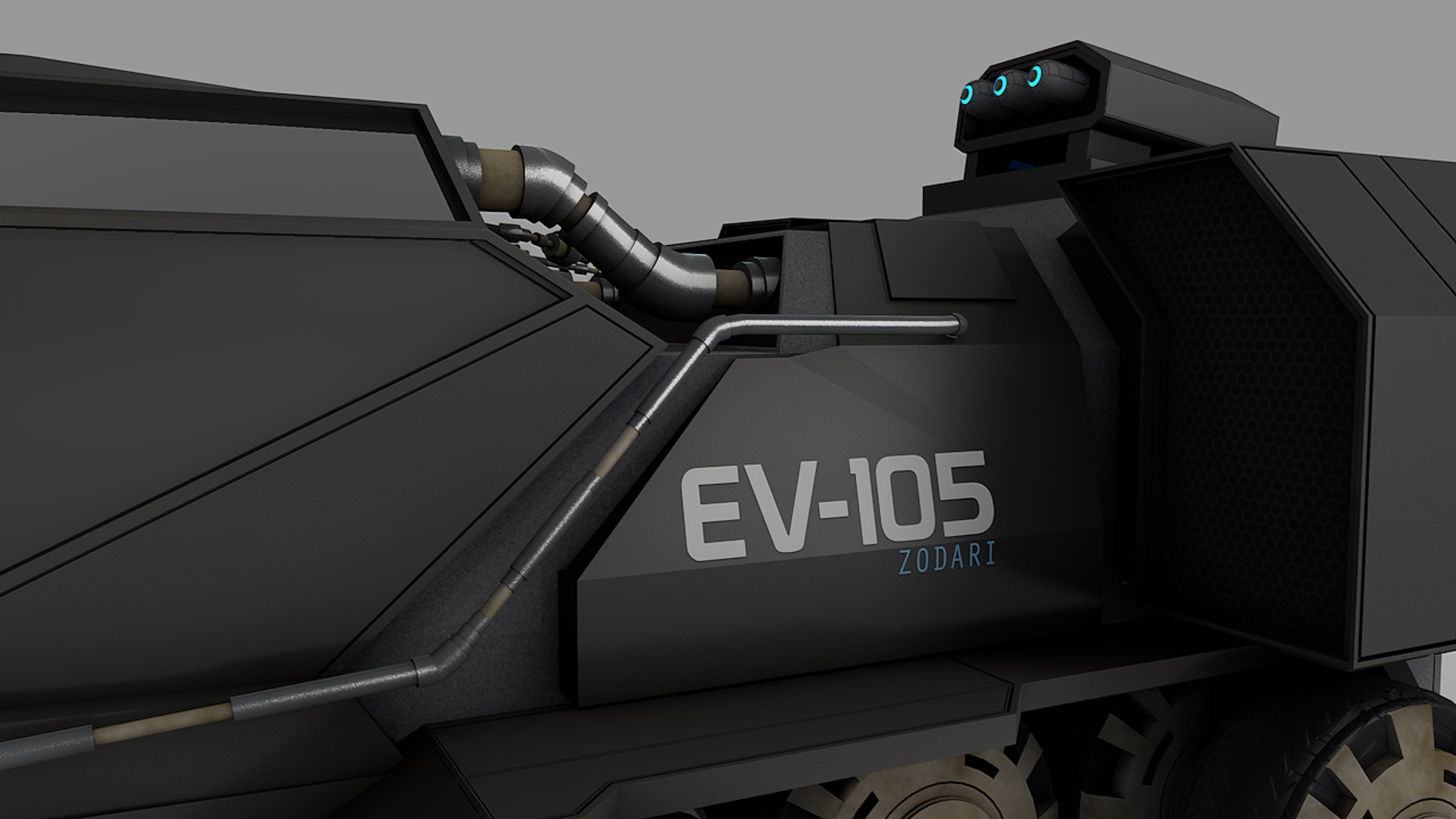 3d Model Futuristic Tank Ev-105