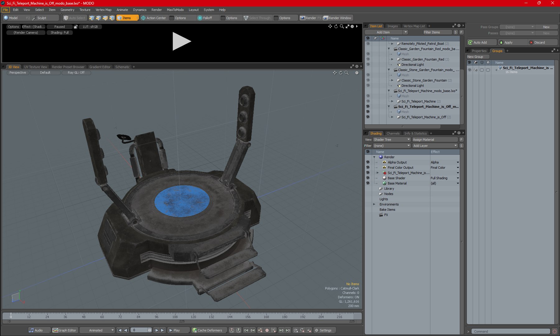 Sci Fi Teleport Machine Is Off 3D Model - TurboSquid 2236579