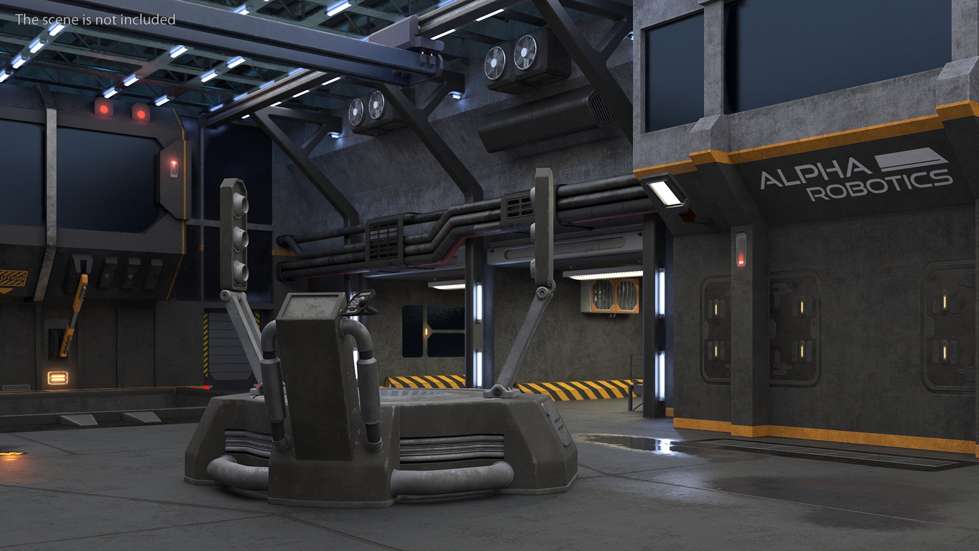 Sci Fi Teleport Machine Is Off 3D Model - TurboSquid 2236579