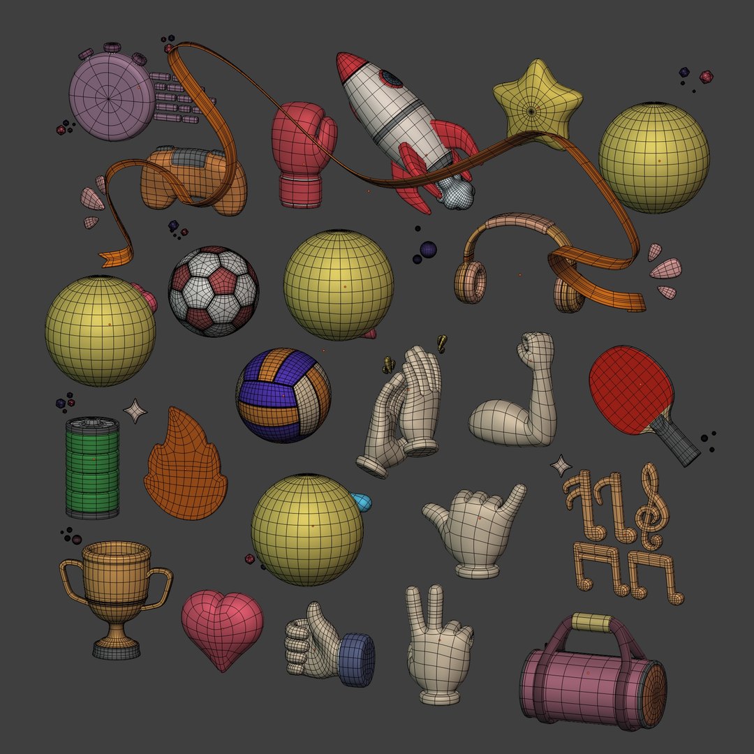 3D Cartoon Pack Model - TurboSquid 2169703