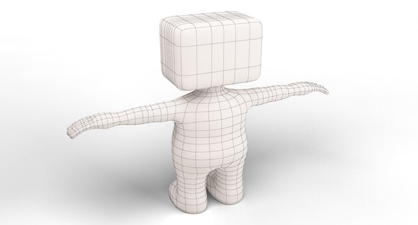 3d model square stickman