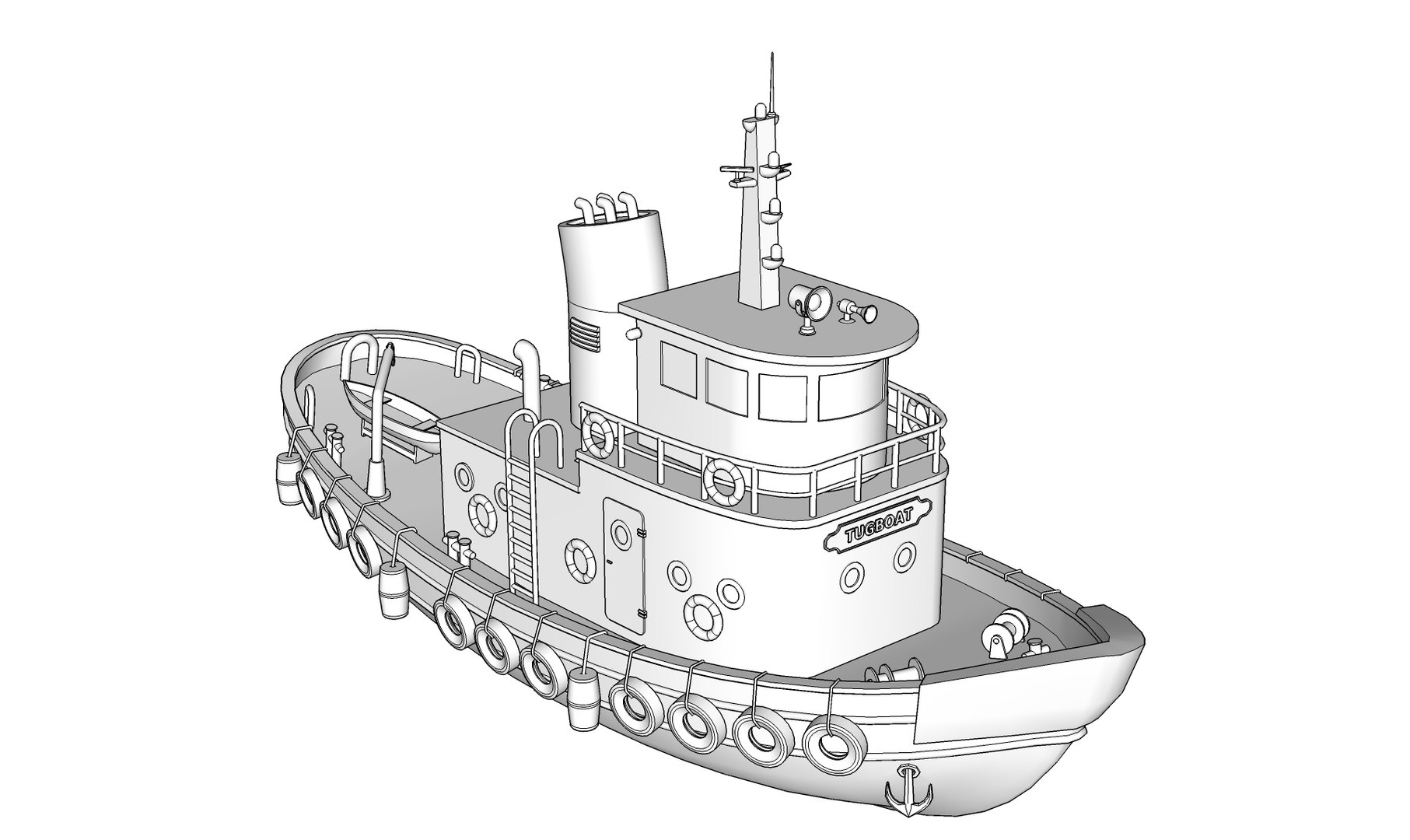 3D Model Tugboat - TurboSquid 2082219