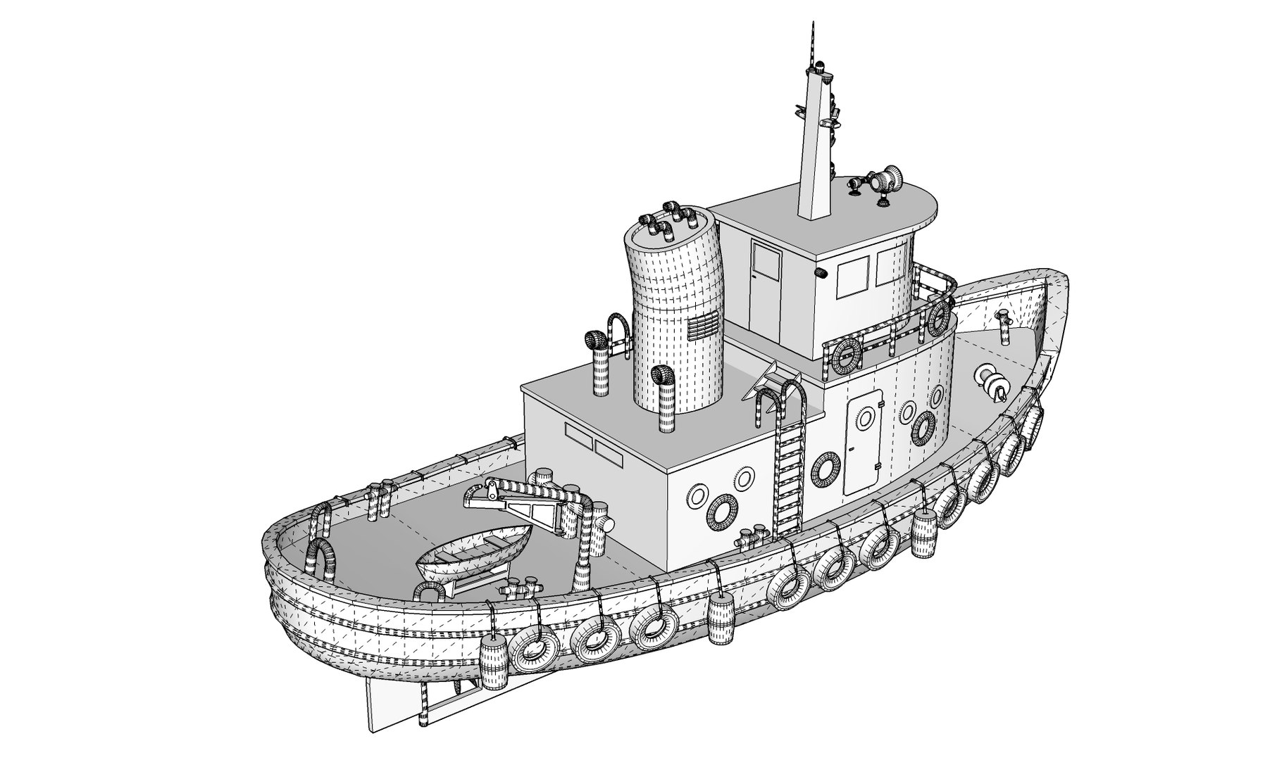 3D Model Tugboat - TurboSquid 2082219