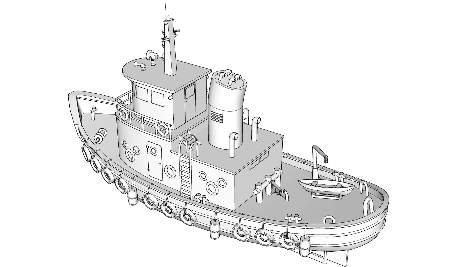 3D Model Tugboat - TurboSquid 2082219