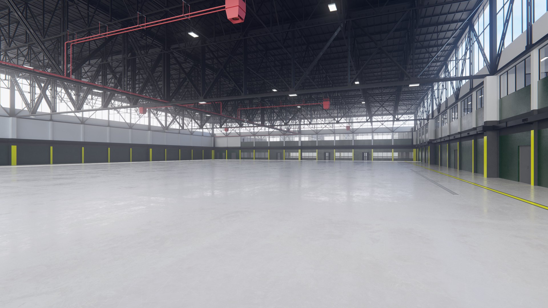 Airplane Hangar Interior 12 3D - TurboSquid 1997068
