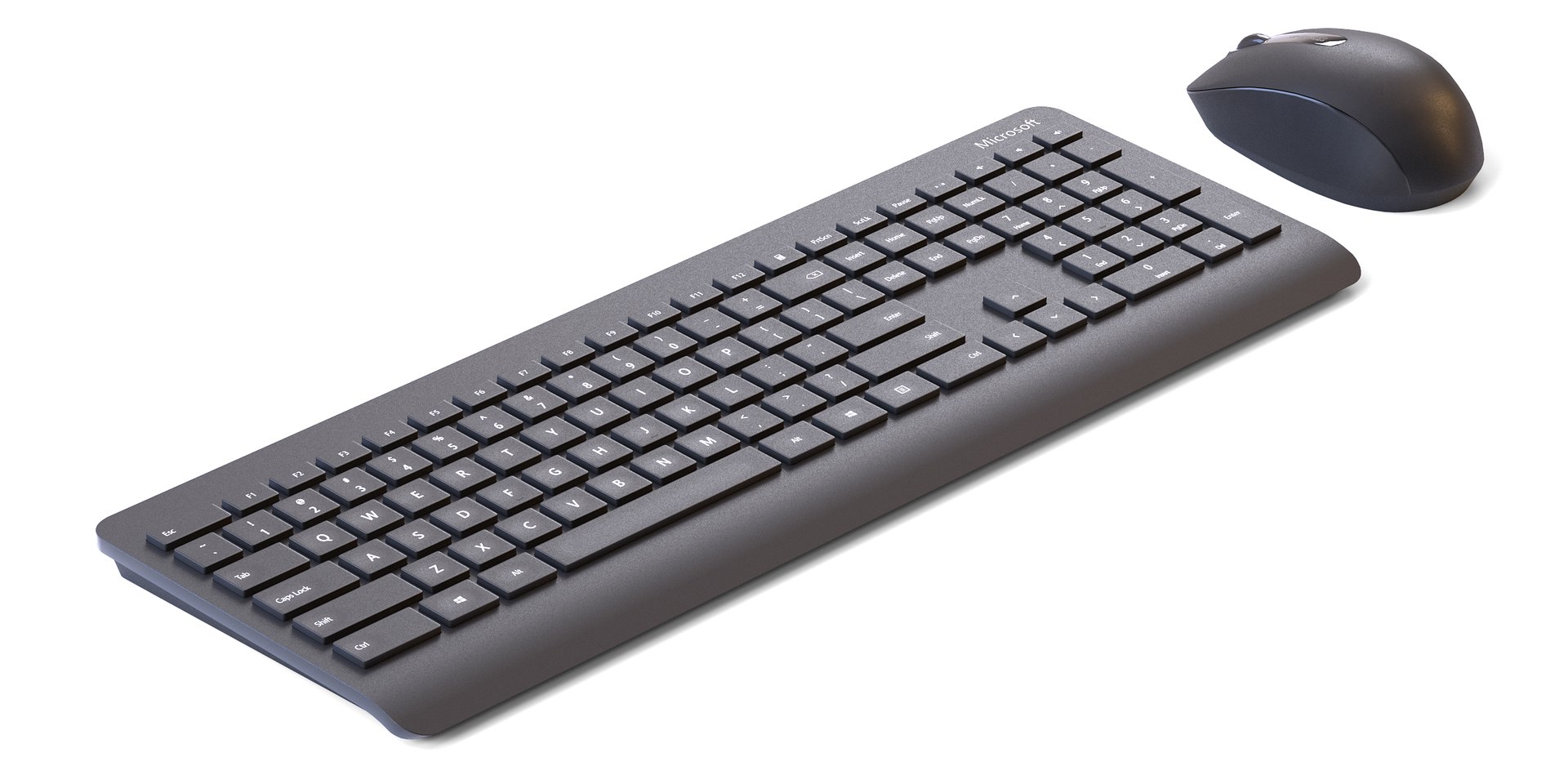 Microsoft Keyboard Mouse 3D Model - TurboSquid 1689619