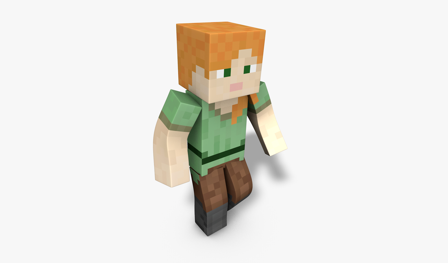 Alex Minecraft - Mixamo Animatable - Use Your Own Skin 3D - TurboSquid ...