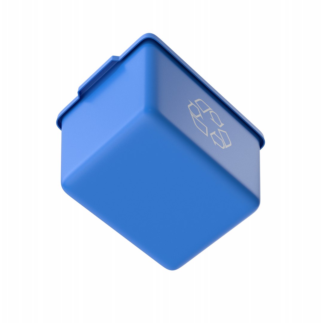 Blue Trash Can 3D model - TurboSquid 2170969