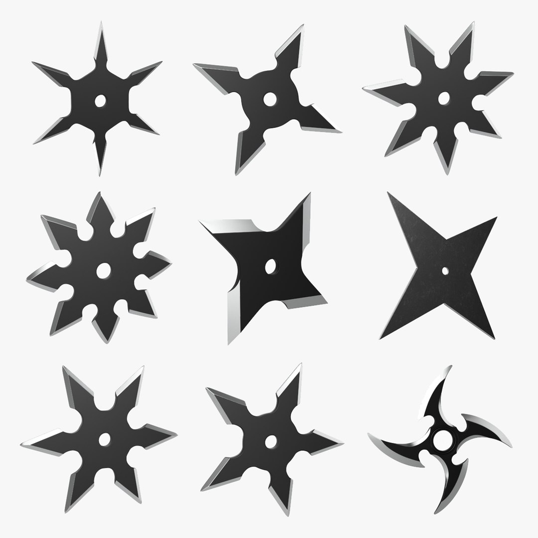 3D Shuriken Throwing Ninja Knifes - TurboSquid 1992102