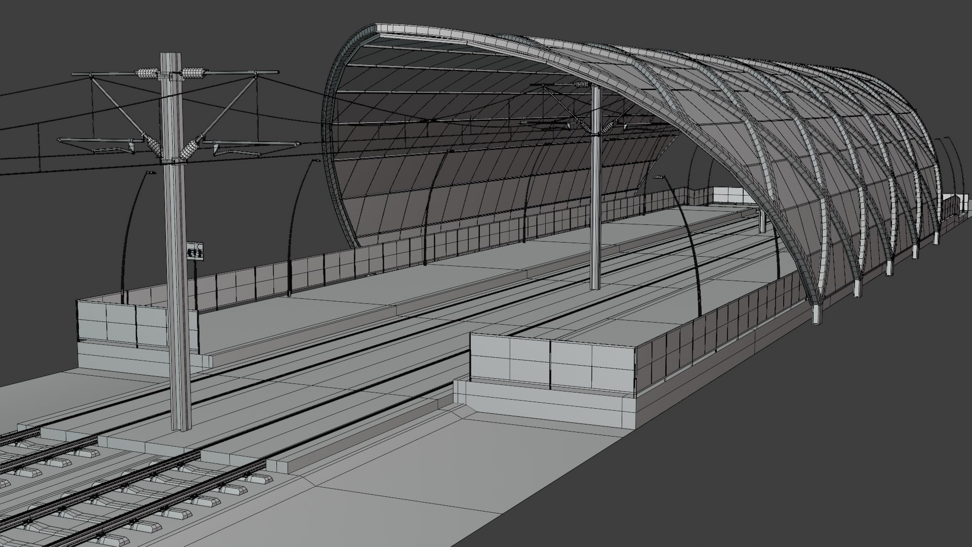 3D Tram Stop III Model - TurboSquid 2245533