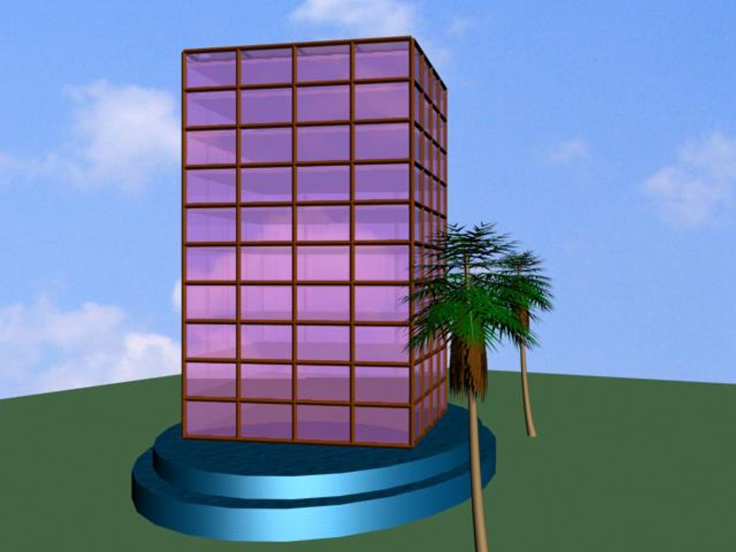 3d glass building model
