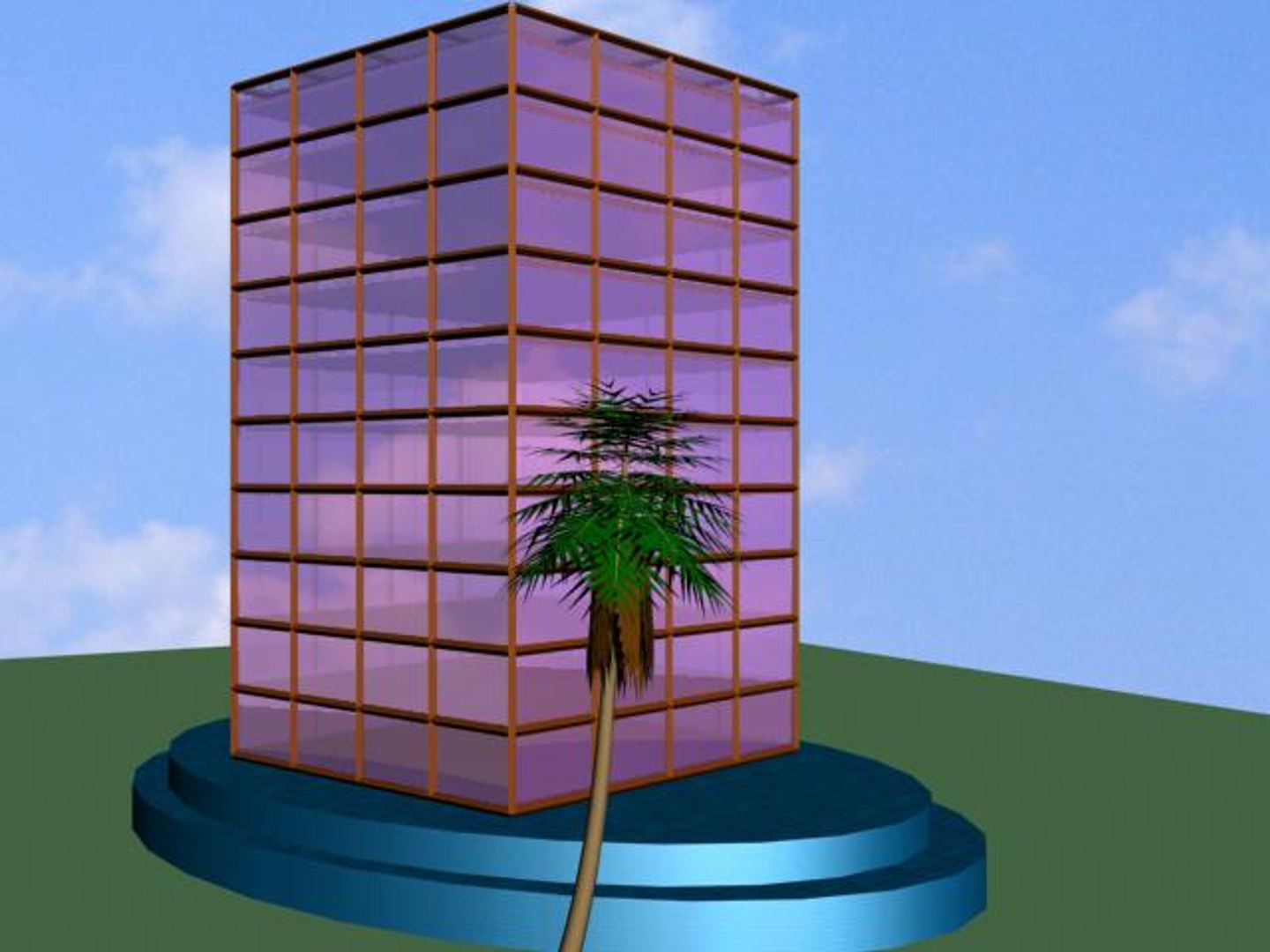 3d glass building model