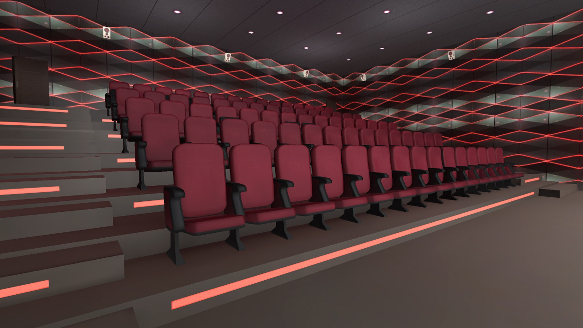 3D Modern Cinema Hall 05 Model - TurboSquid 2203447
