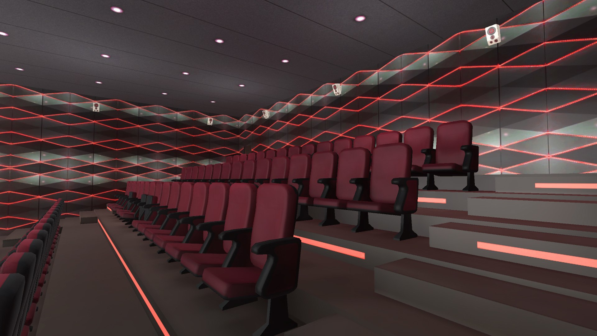 3D Modern Cinema Hall 05 Model - TurboSquid 2203447