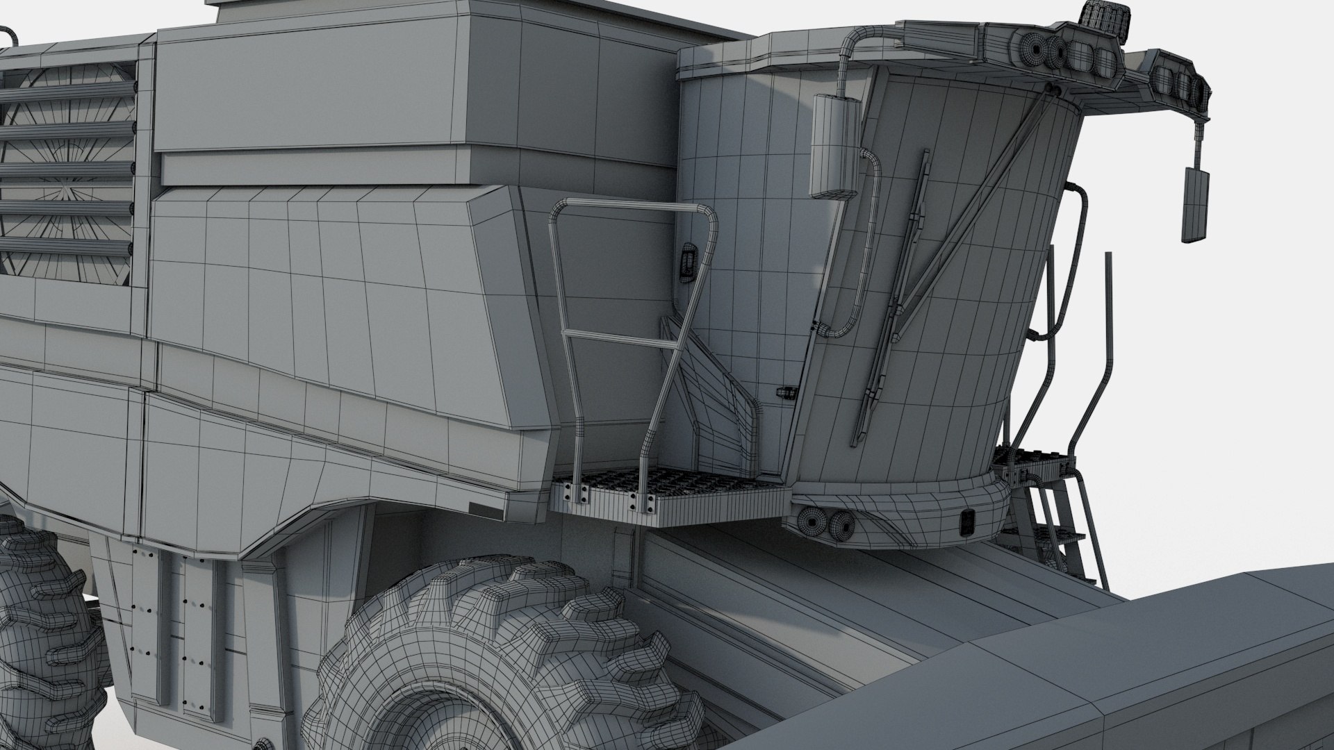 3D Wheeled Combine Harvester - TurboSquid 2173099