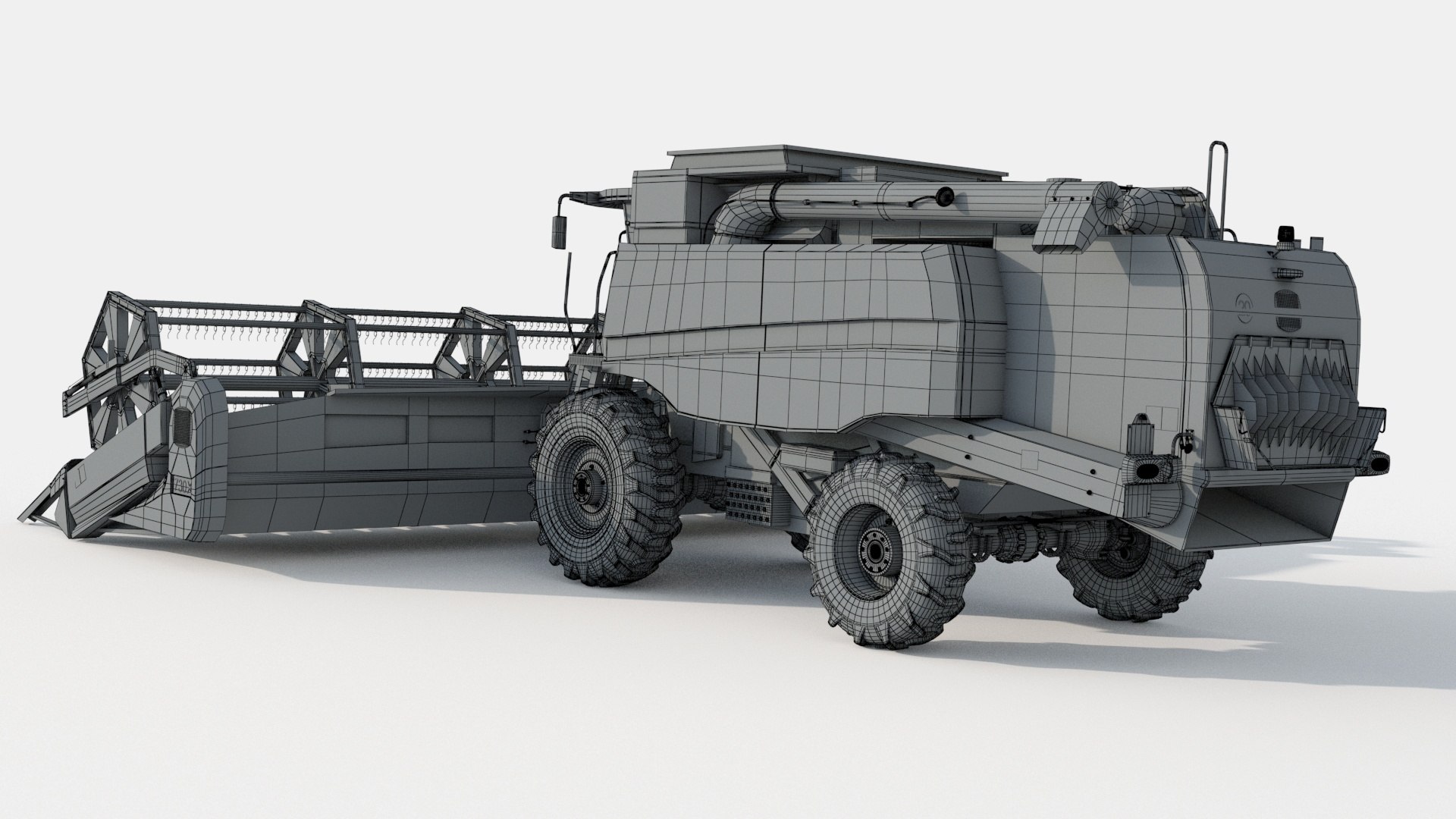 3D Wheeled Combine Harvester - TurboSquid 2173099