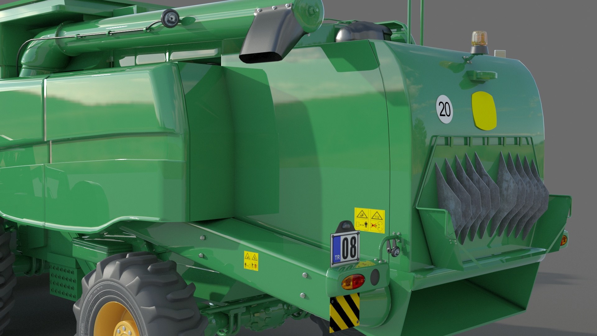 3D Wheeled Combine Harvester - TurboSquid 2173099