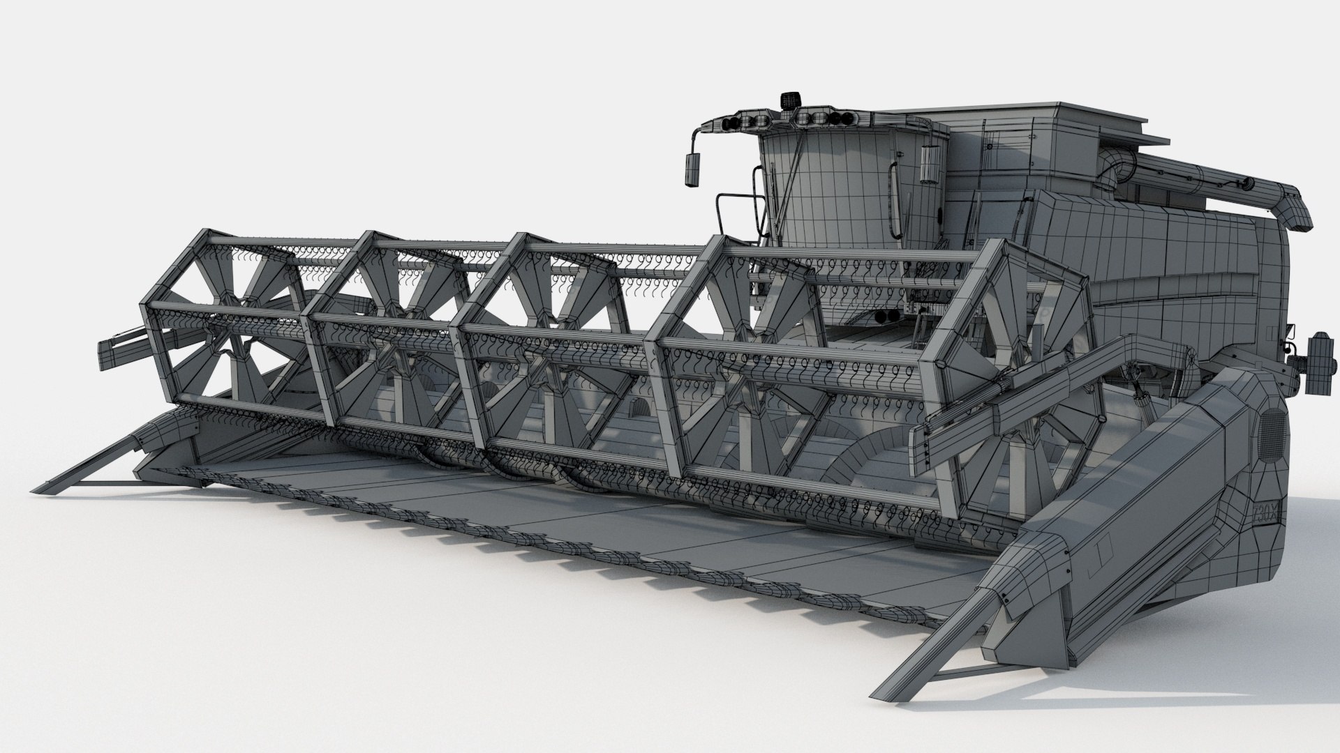 3D Wheeled Combine Harvester - TurboSquid 2173099