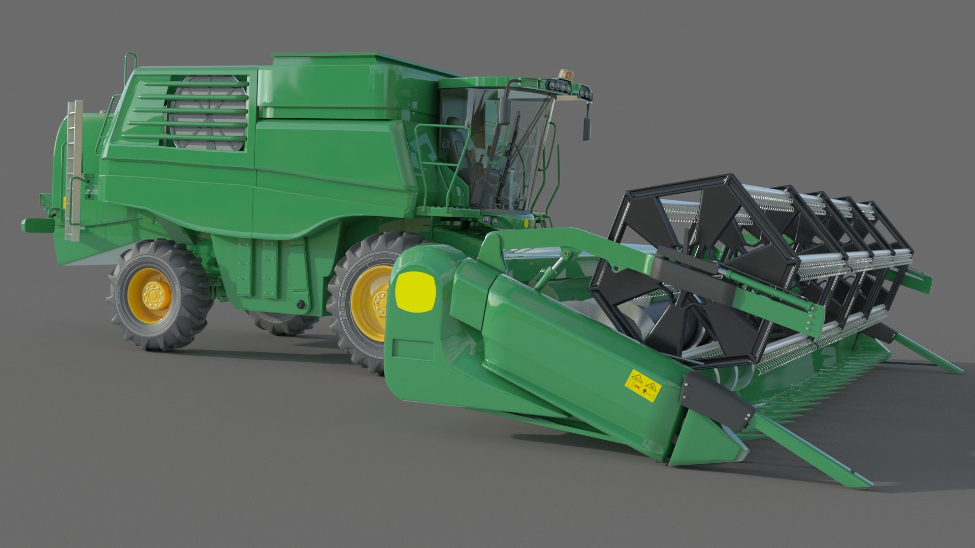 3D Wheeled Combine Harvester - TurboSquid 2173099