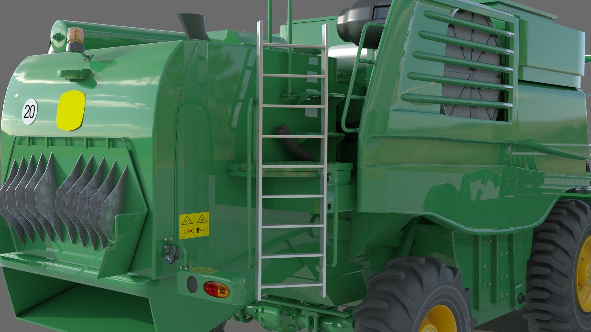 3D Wheeled Combine Harvester - TurboSquid 2173099