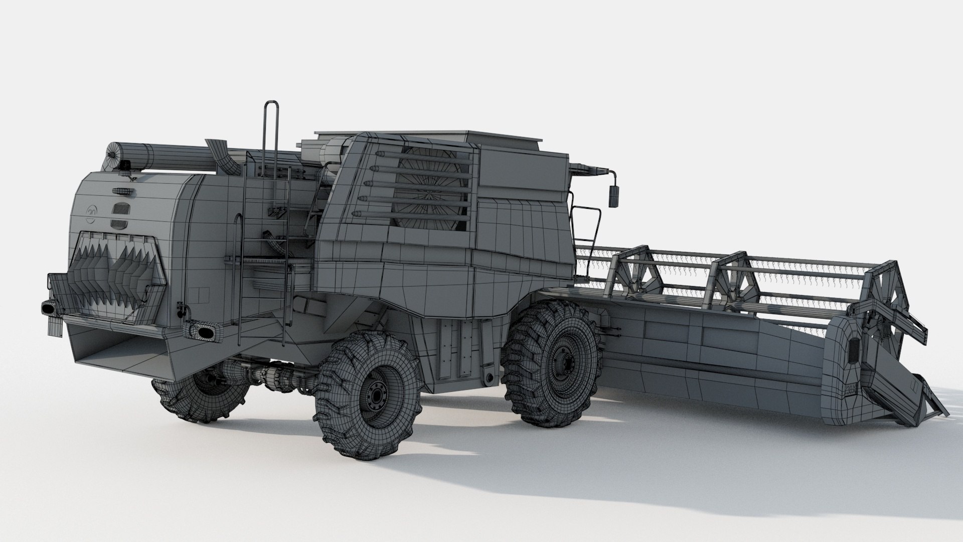 3D Wheeled Combine Harvester - TurboSquid 2173099