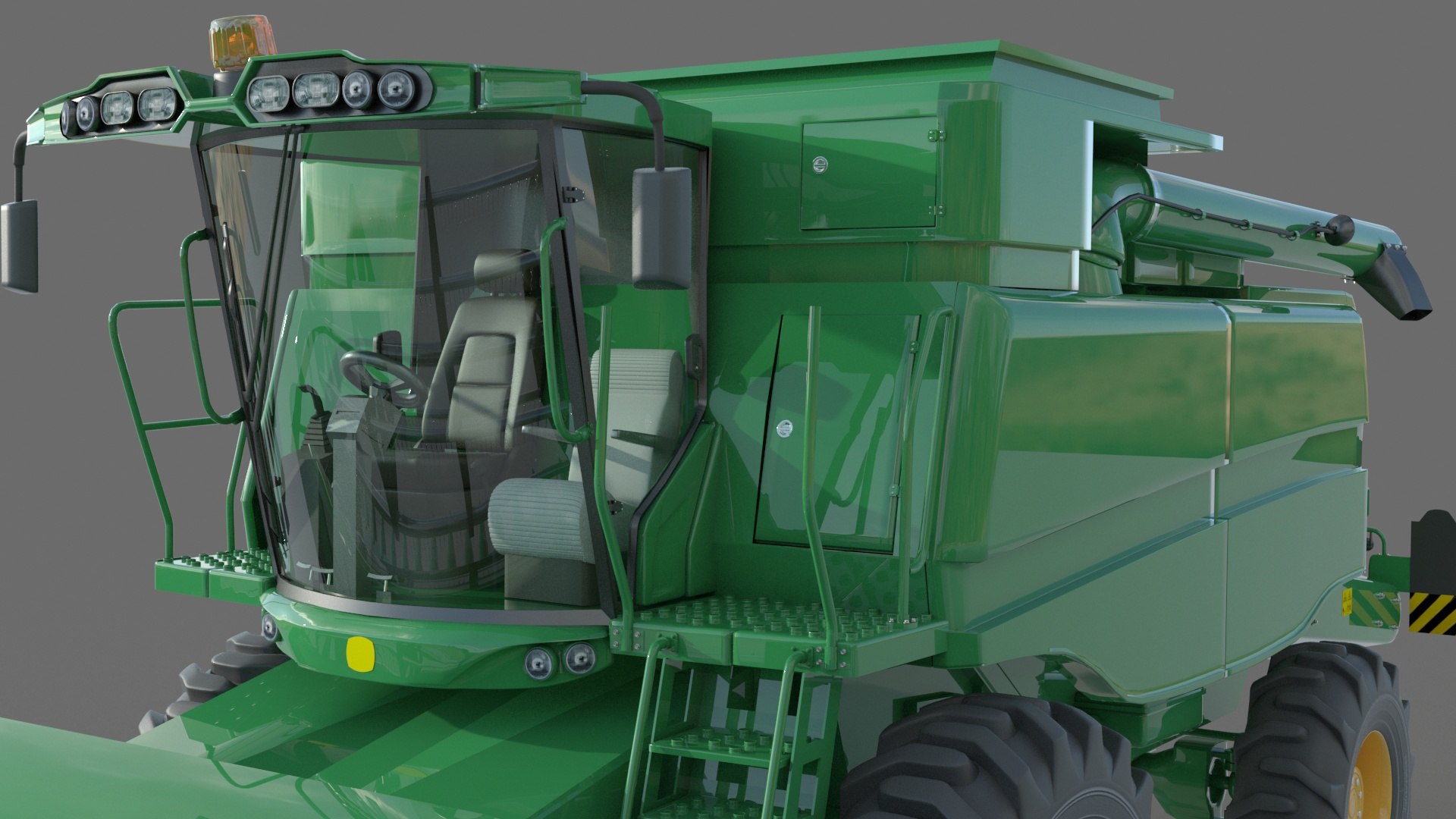 3D Wheeled Combine Harvester - TurboSquid 2173099